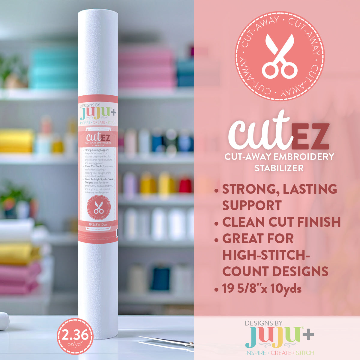 cutEZ Cut-Away Stabilizer – Designs by JuJu
